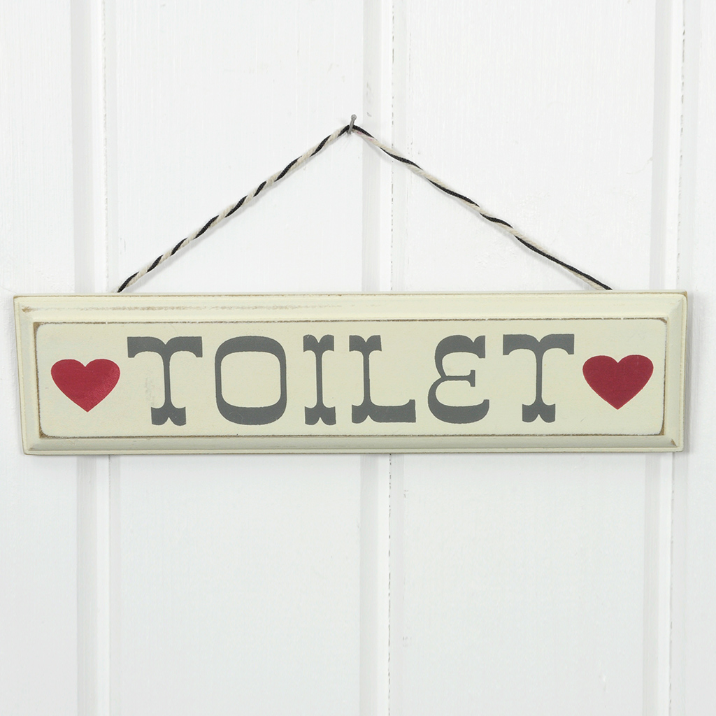 Rustic Wooden Toilet Sign | ﻿Rex London