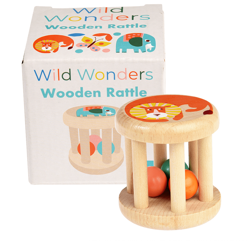 Wooden rattle - Wild Wonders | ﻿Rex London