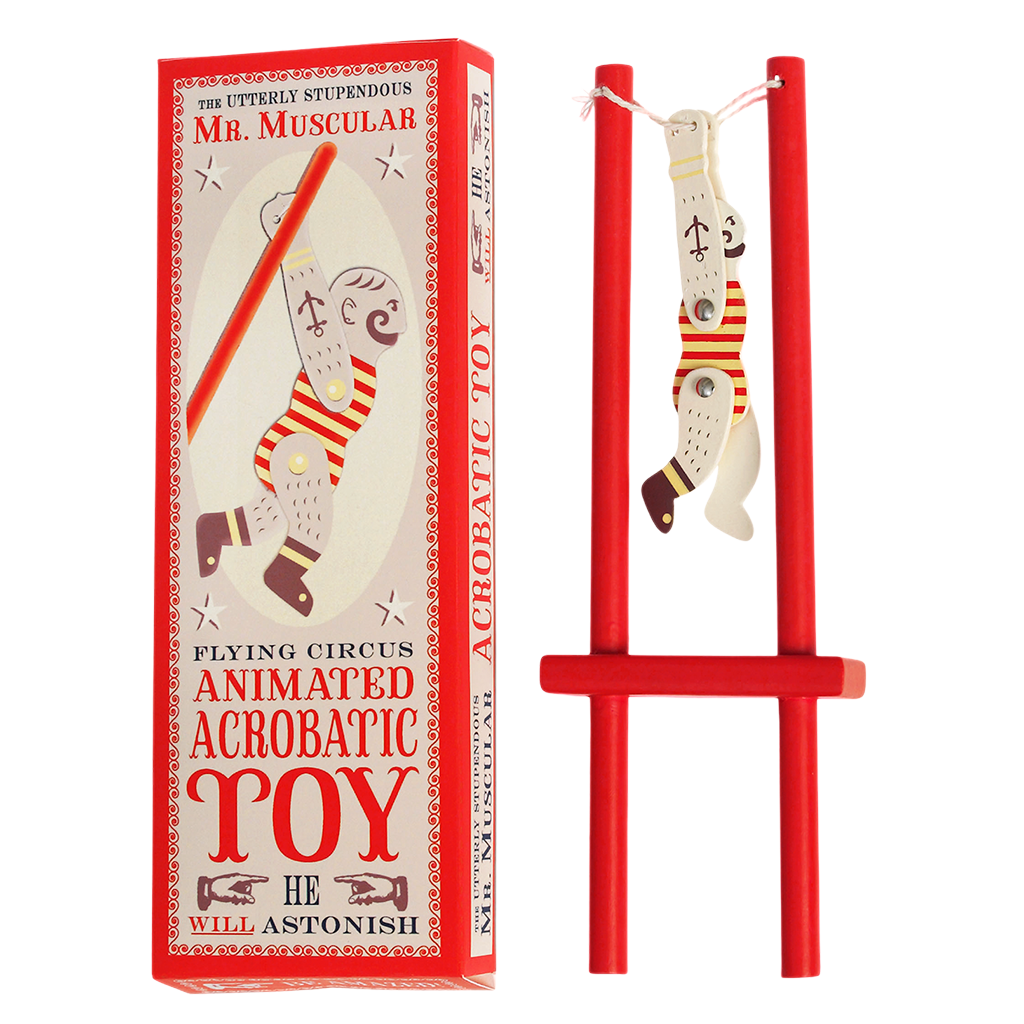 Wooden acrobatic toy - Mr Muscular | ﻿Rex London