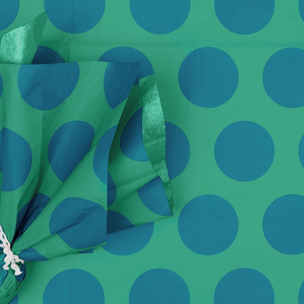 Blue On Turquoise Spotlight Tissue Paper (10 Sheets) | ﻿Rex London