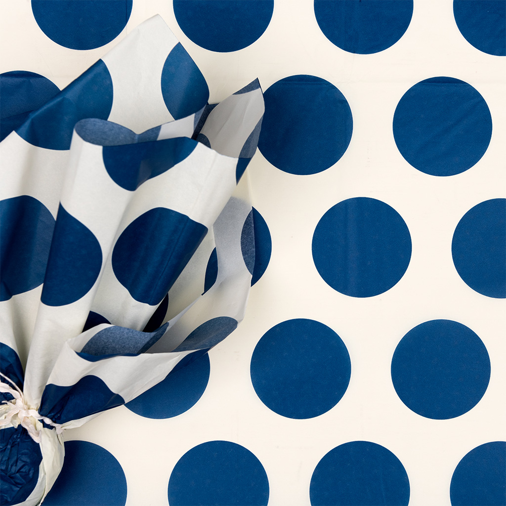 Tissue paper (10 sheets) - Spotlight navy on white | ﻿Rex London
