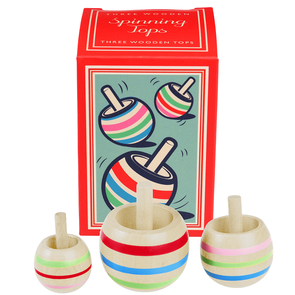 Wooden spinning tops (set of 3) | ﻿Rex London