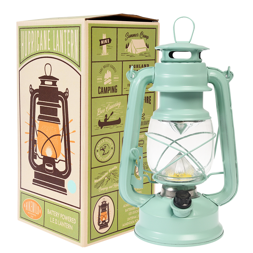LED hurricane lantern - Aqua | ﻿Rex London