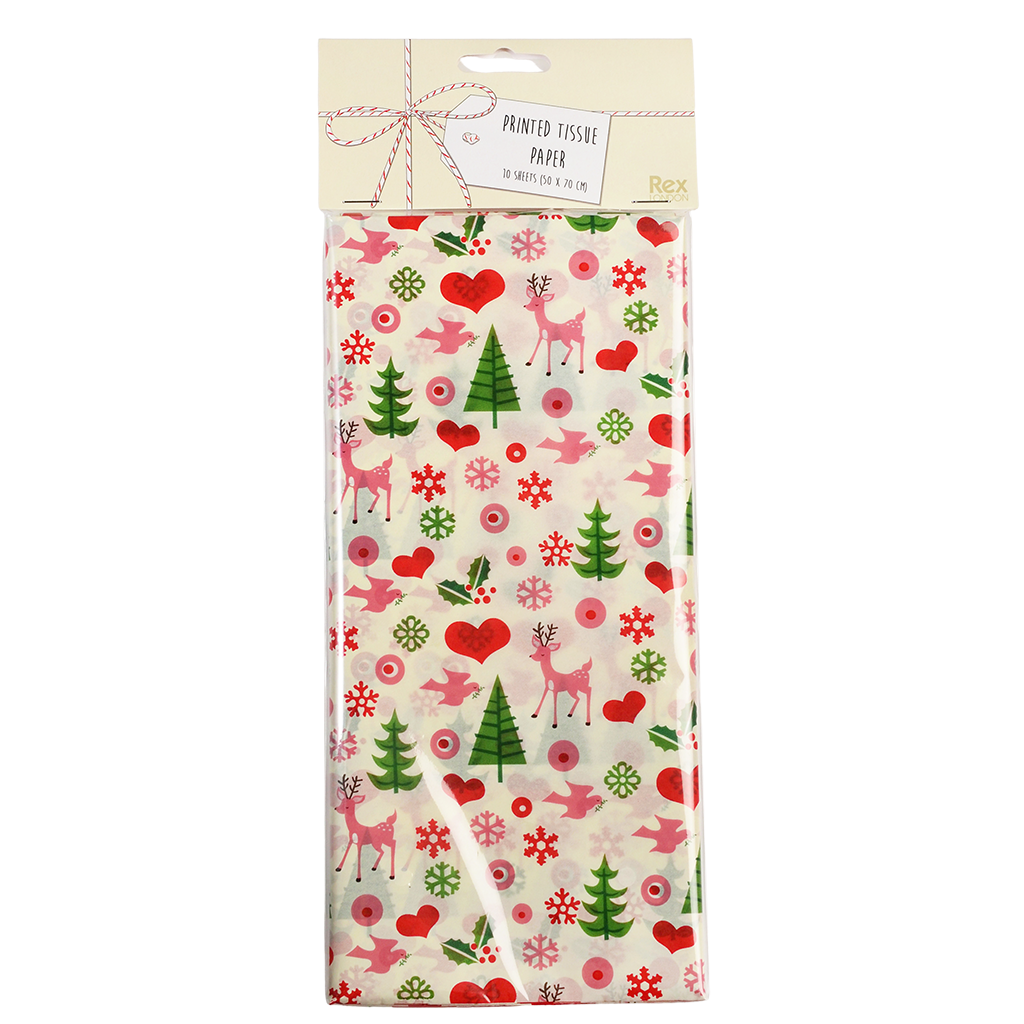 Tissue paper (10 sheets) - 50s Christmas | ﻿Rex London