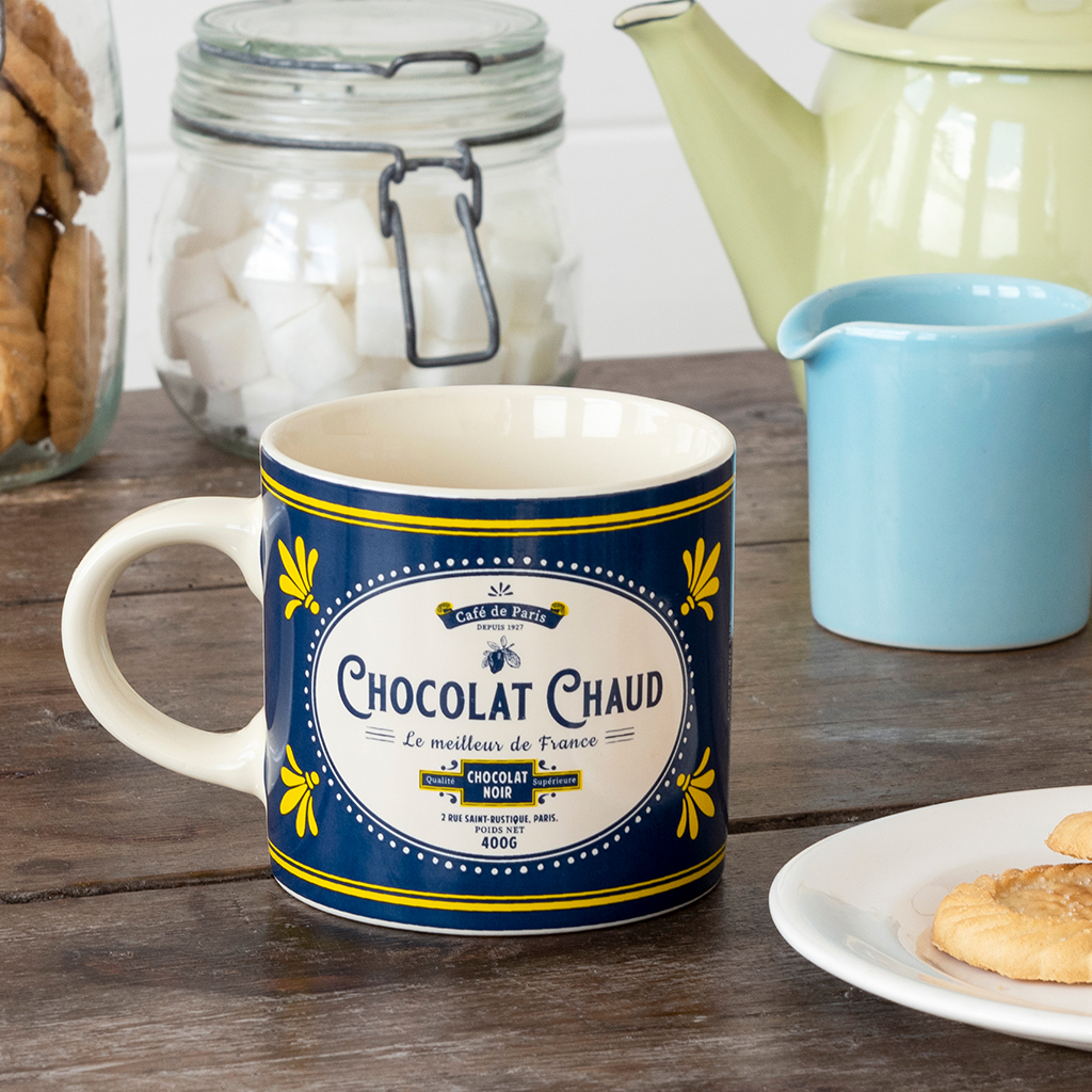 Ceramic mug 350ml - Cafe de Paris CHOCOLAT CHAUD | ﻿Rex London
