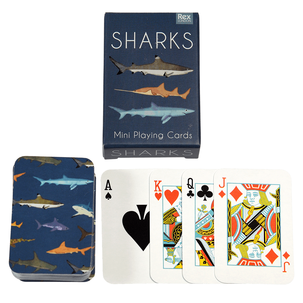 Mini playing cards - Sharks | ﻿Rex London