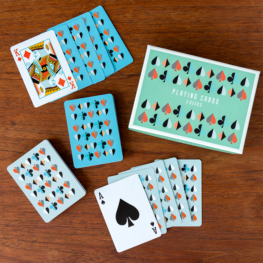 Playing cards in a box - Two decks | ﻿Rex London