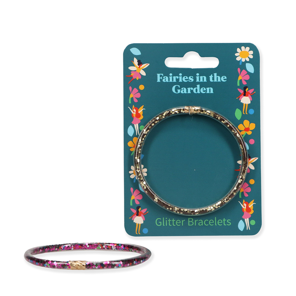 Children's glitter bracelets (set of two)- Fairies in the Garden ...