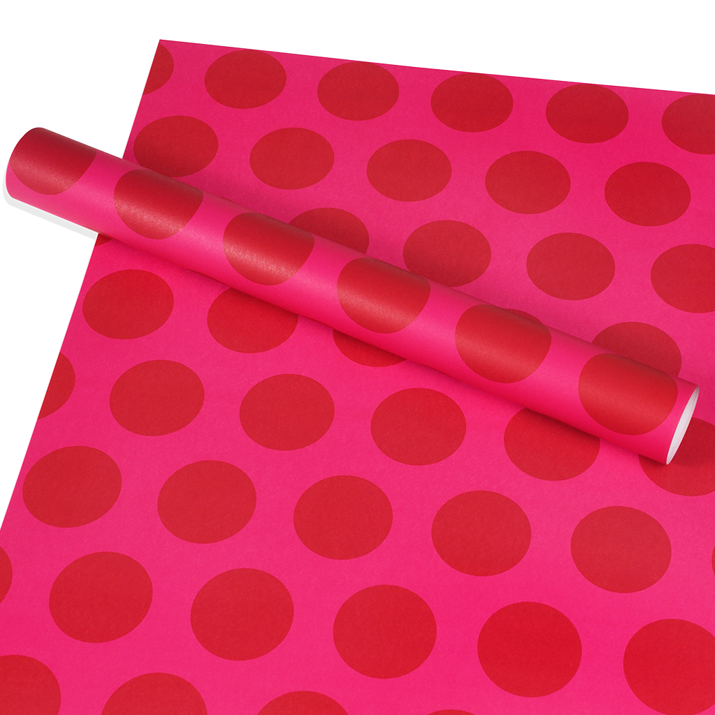 Wrapping paper (5 sheets) - Spotlight red on pink | ﻿Rex London