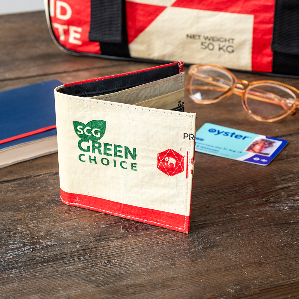Recycled cement bag bifold wallet | ﻿Rex London