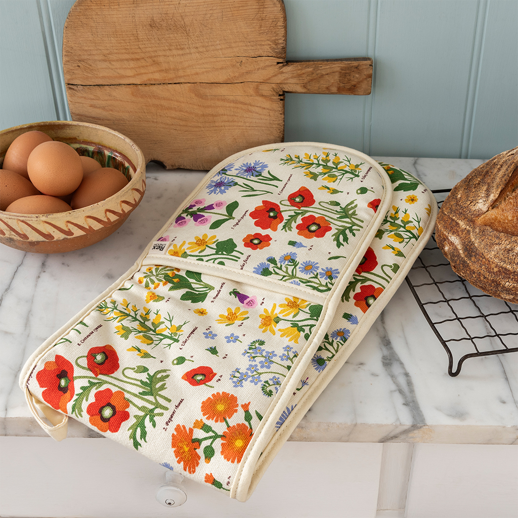 Double oven glove - Wild Flowers | ﻿Rex London