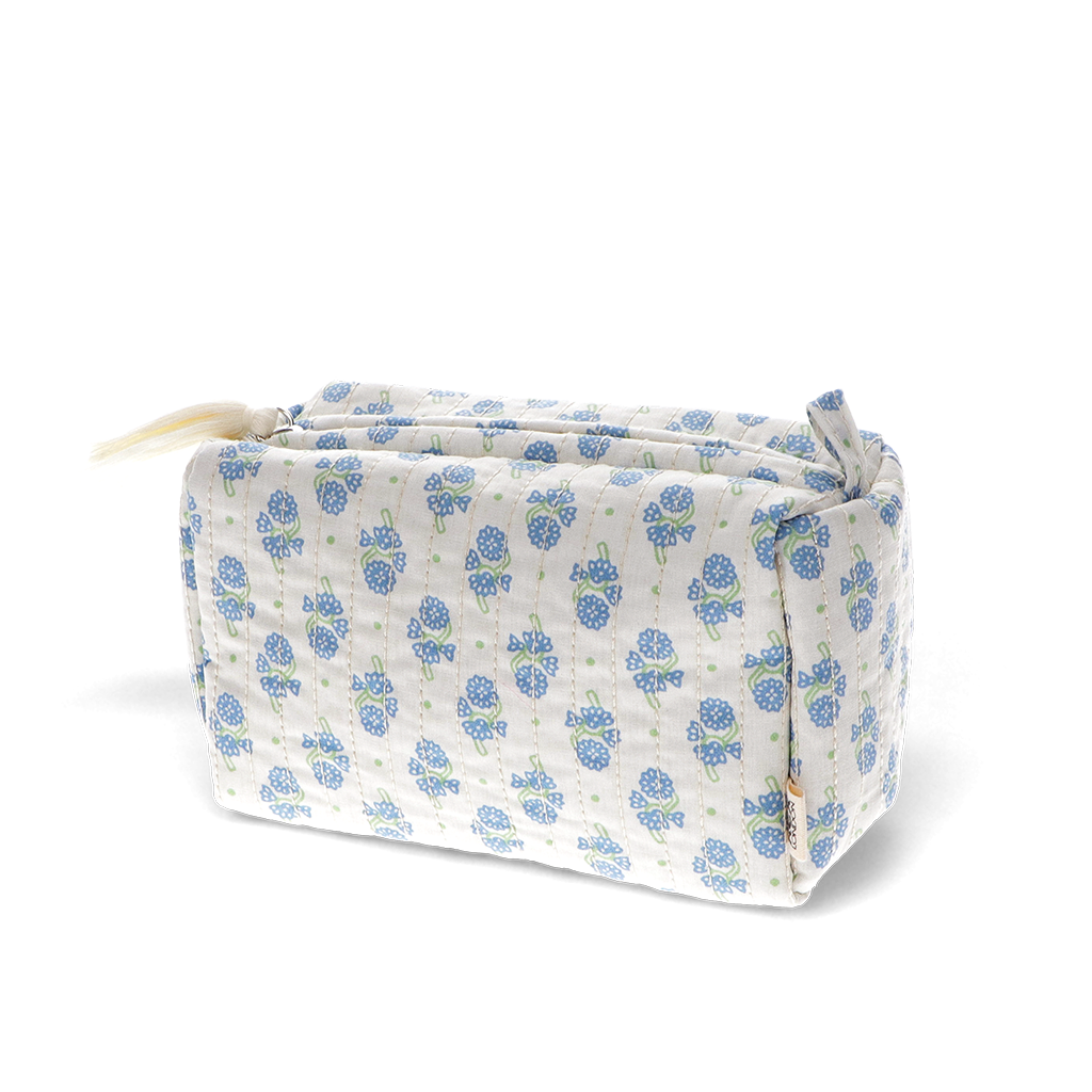 quilted Makeup Bag Cornflower rex London