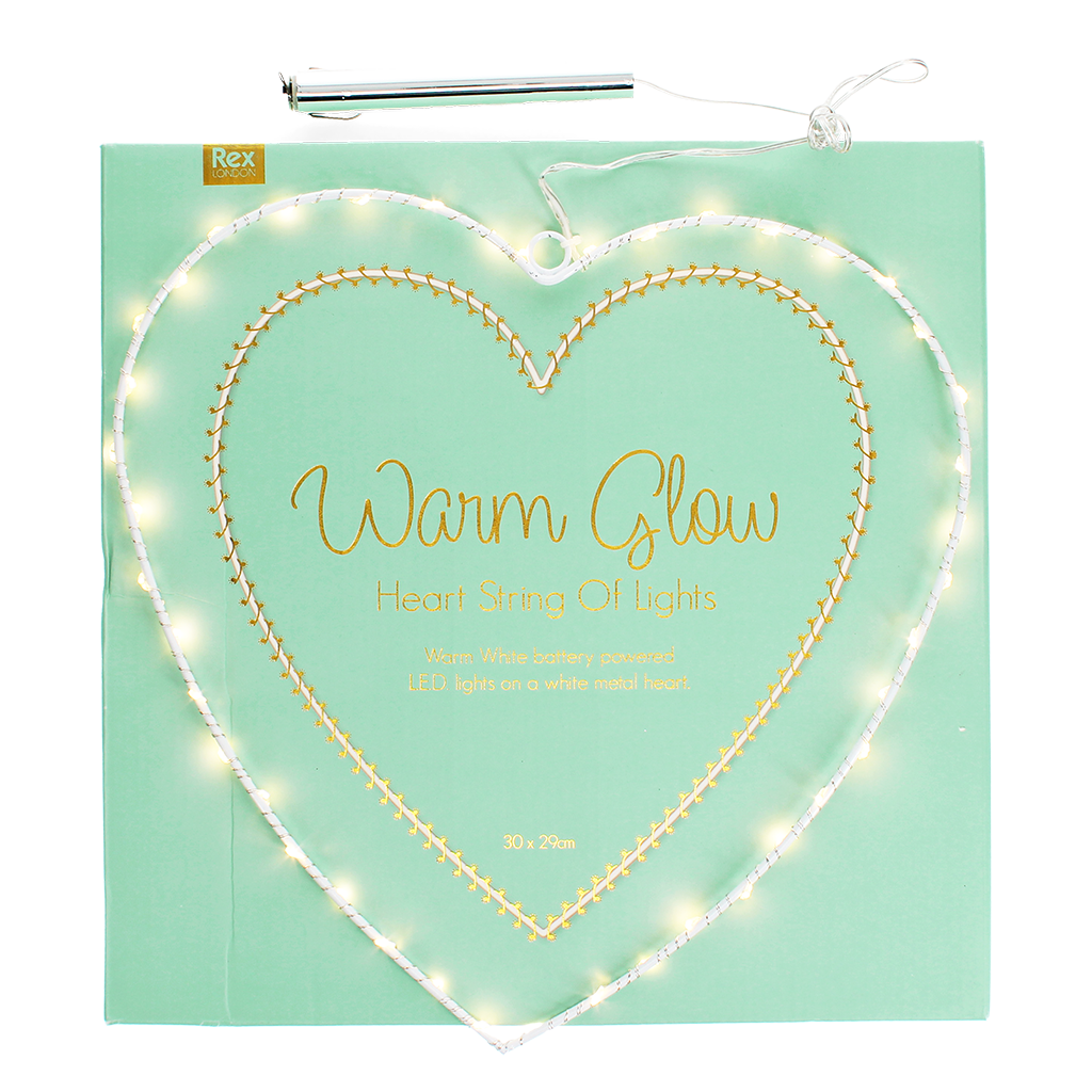 Metal heart LED light - 30cm | ﻿Rex London