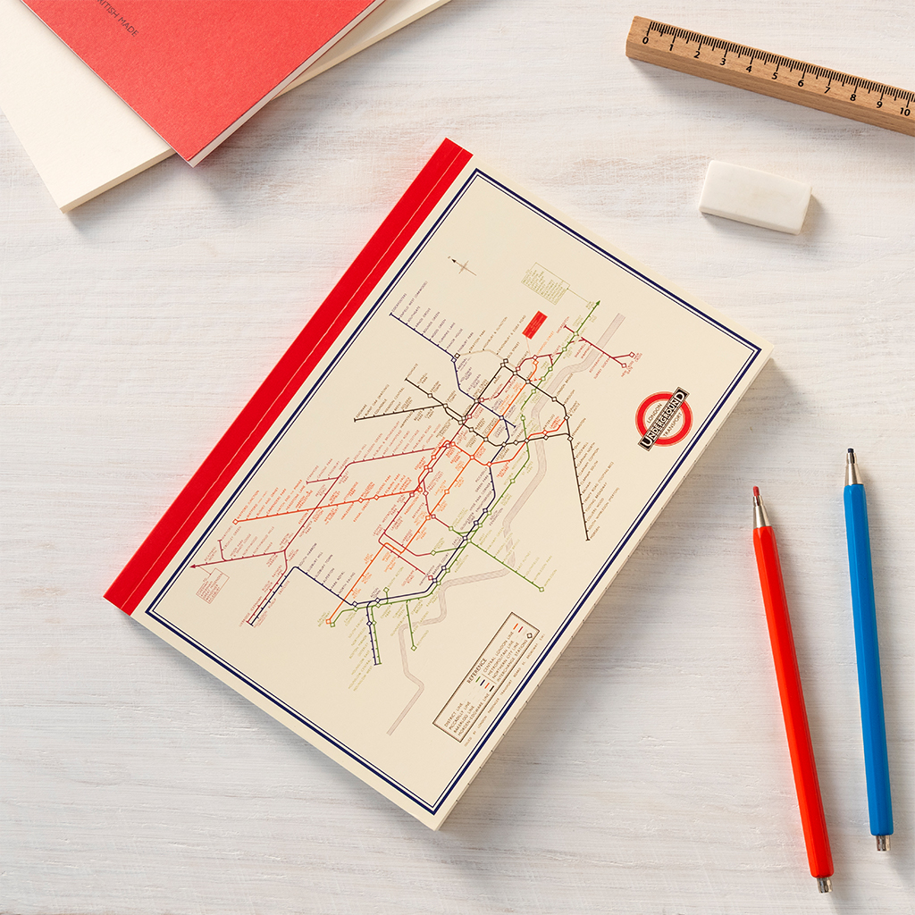 A5 notebook - TfL Heritage Tube Map | ﻿Rex London