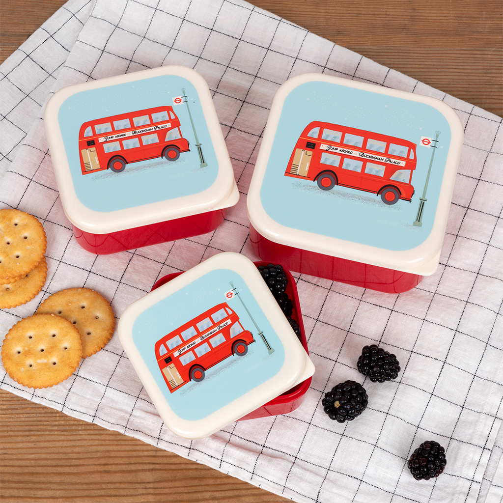 Snack boxes (set of 3) - TfL Routemaster Bus | ﻿Rex London