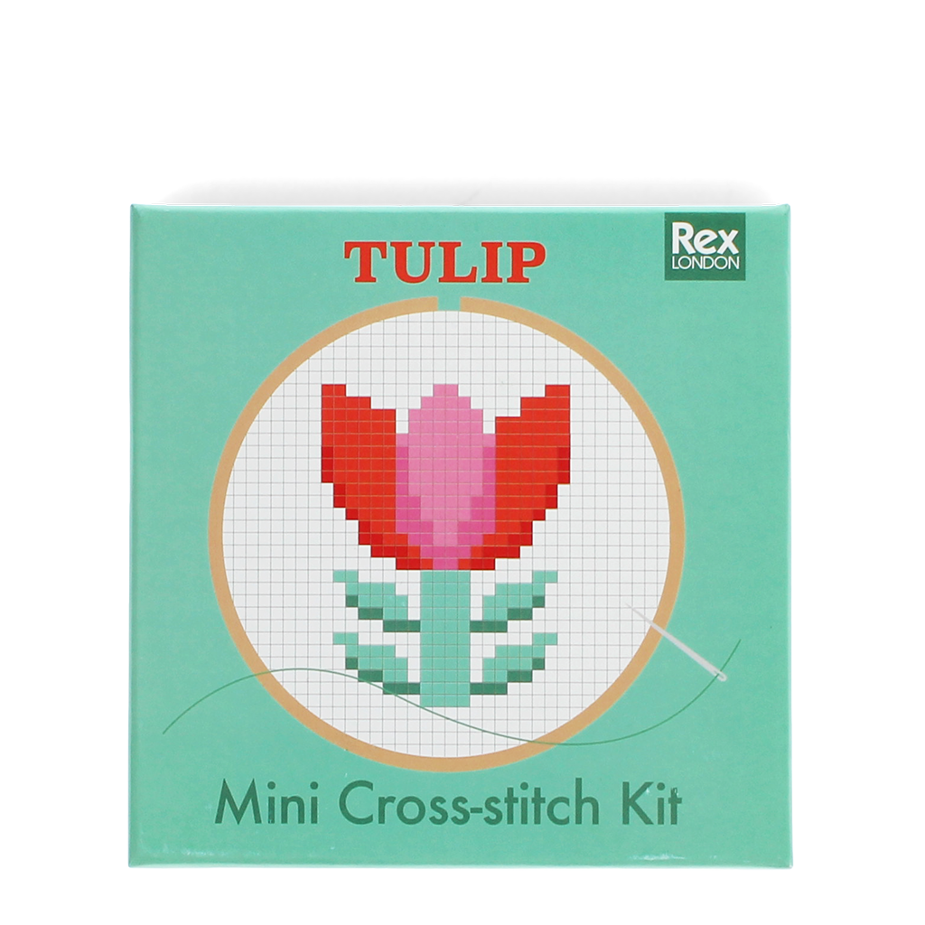 Mini cross-stitch kit - Tulip | ﻿Rex London