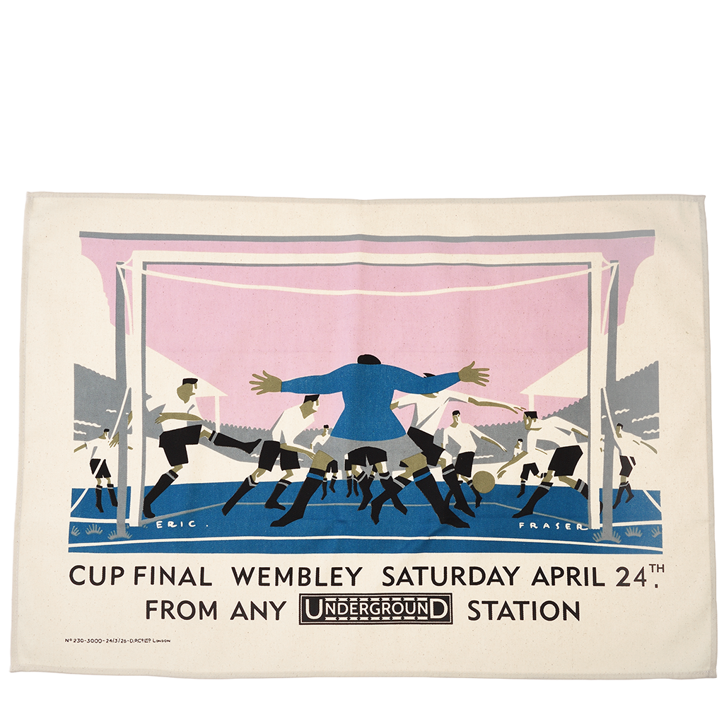 Cotton tea towel - TfL Vintage Poster "Cup Final" | ﻿Rex London