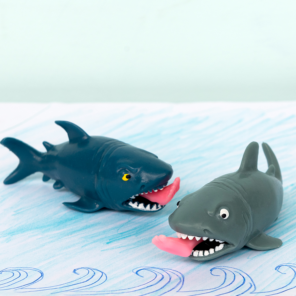 Leg-biting shark squeezy toy - Assorted | ﻿Rex London