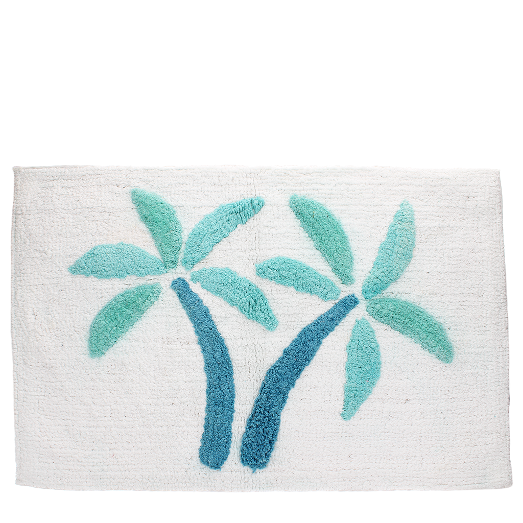 Tufted cotton bath mat - Palm trees | ﻿Rex London