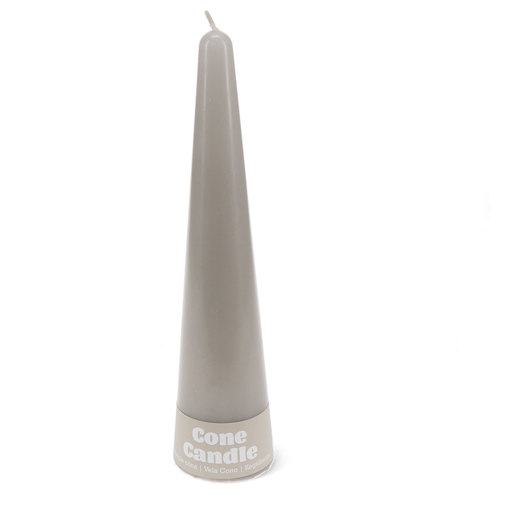 Tall cone candle - Light grey | ﻿Rex London