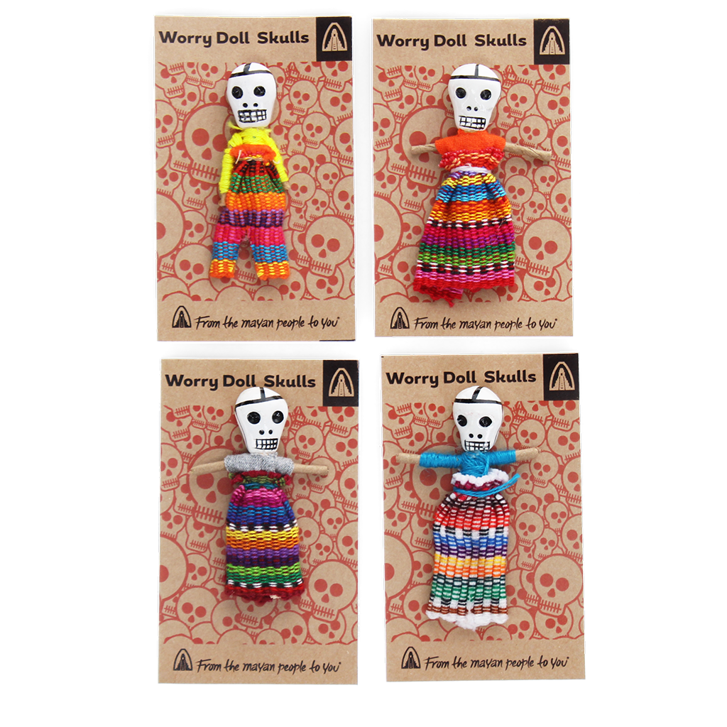 Skull worry doll - Assorted (SINGLE) | ﻿Rex London