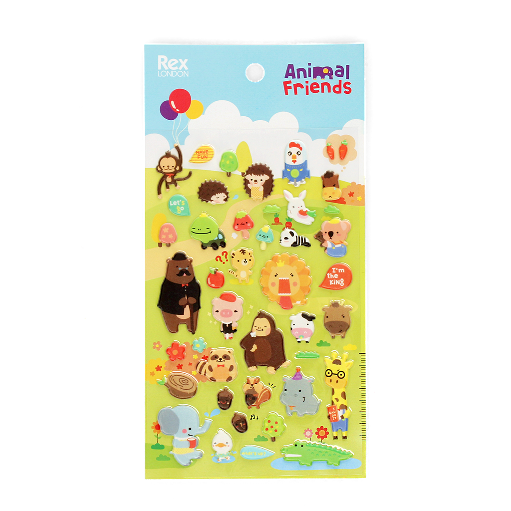3D puffy stickers - Animal Friends | ﻿Rex London