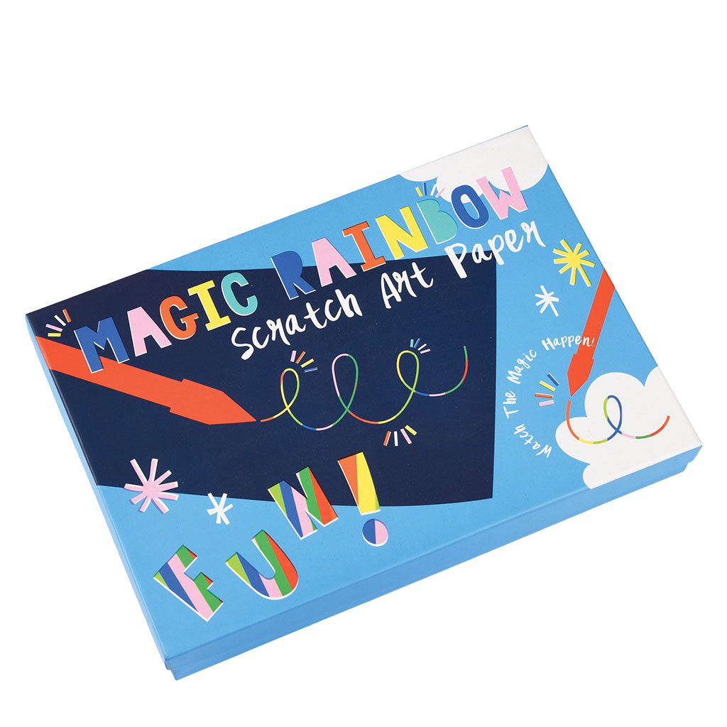 Rainbow scratch art kit (12 sheets) | ﻿Rex London