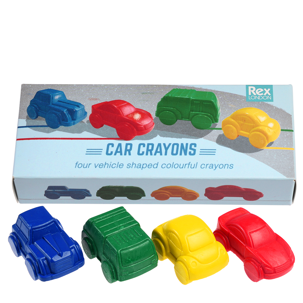 Car crayons (set of 4) - Road Trip | ﻿Rex London