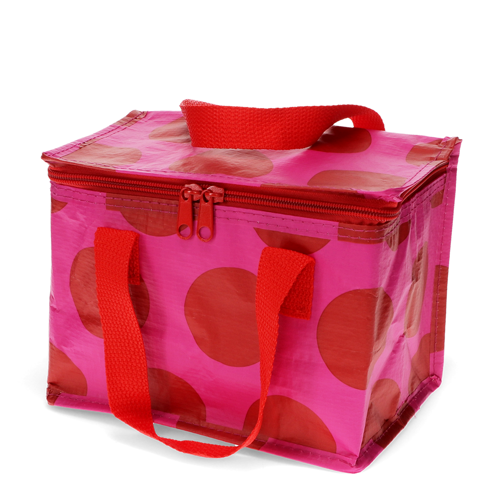 Insulated lunch bag - Spotlight red on pink | ﻿Rex London