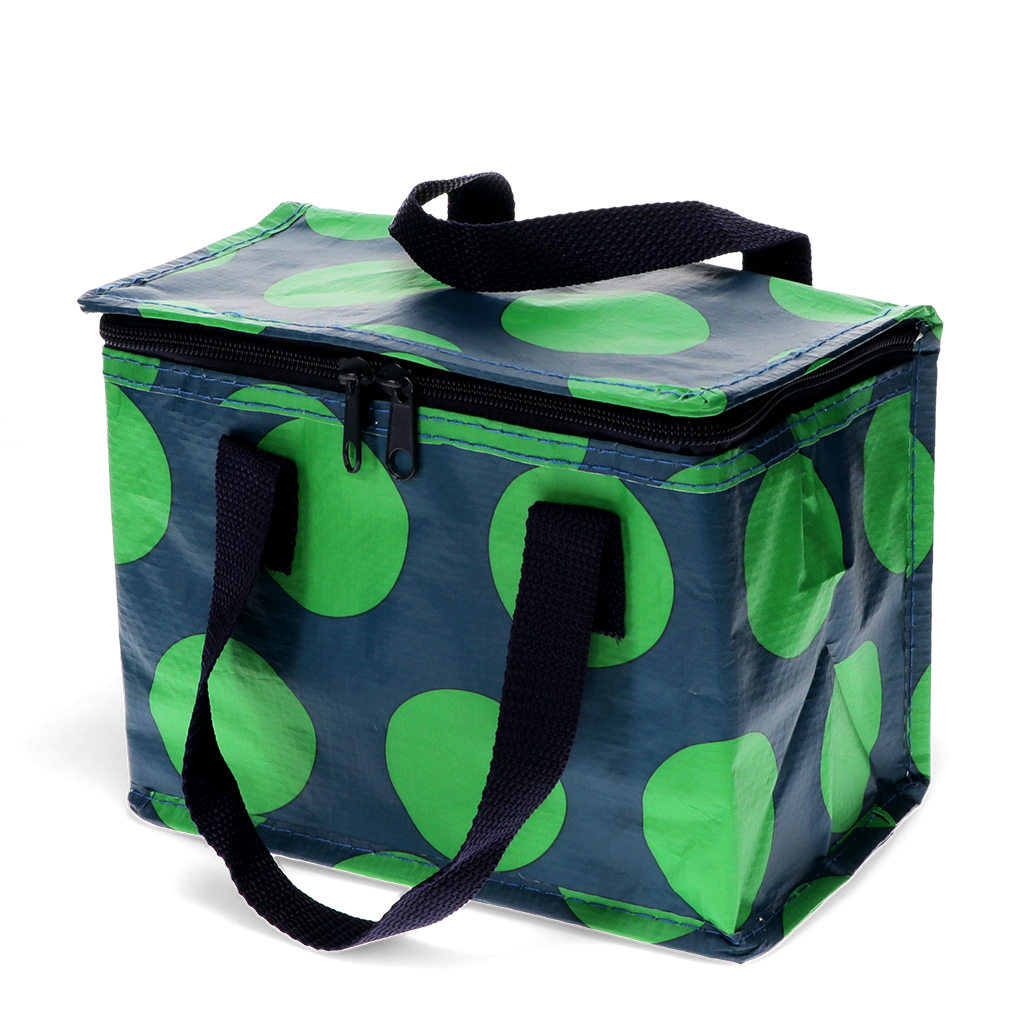 Insulated lunch bag - Spotlight green on blue | ﻿Rex London