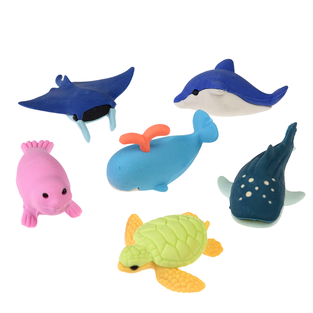 Ocean animal erasers (set of 6) | ﻿Rex London