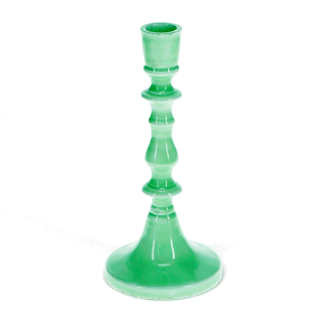 Enamel candlestick (19cm) - Green | ﻿Rex London