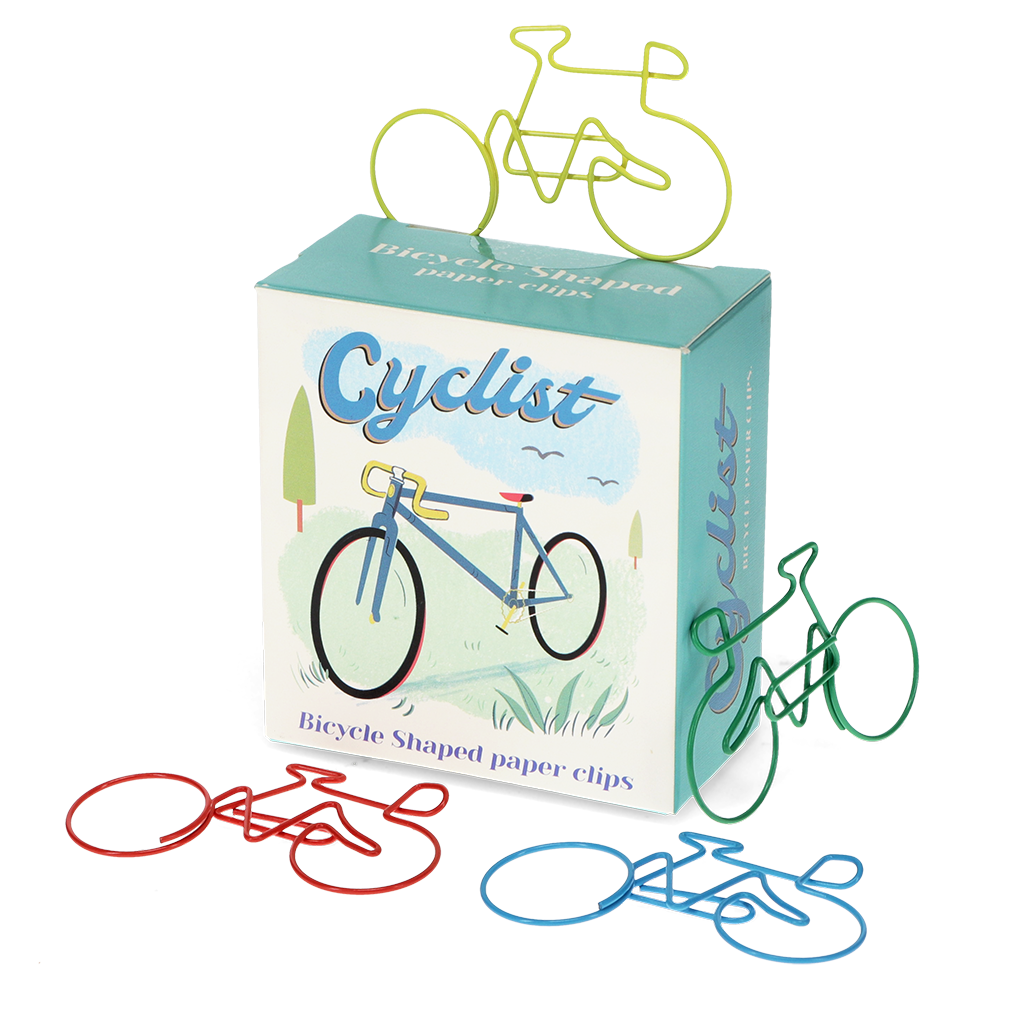Paper clips (box of 20) - Cyclist | ﻿Rex London