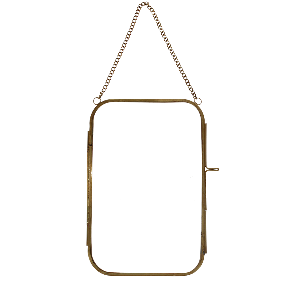 Rounded hanging brass frame 13x20cm | ﻿Rex London