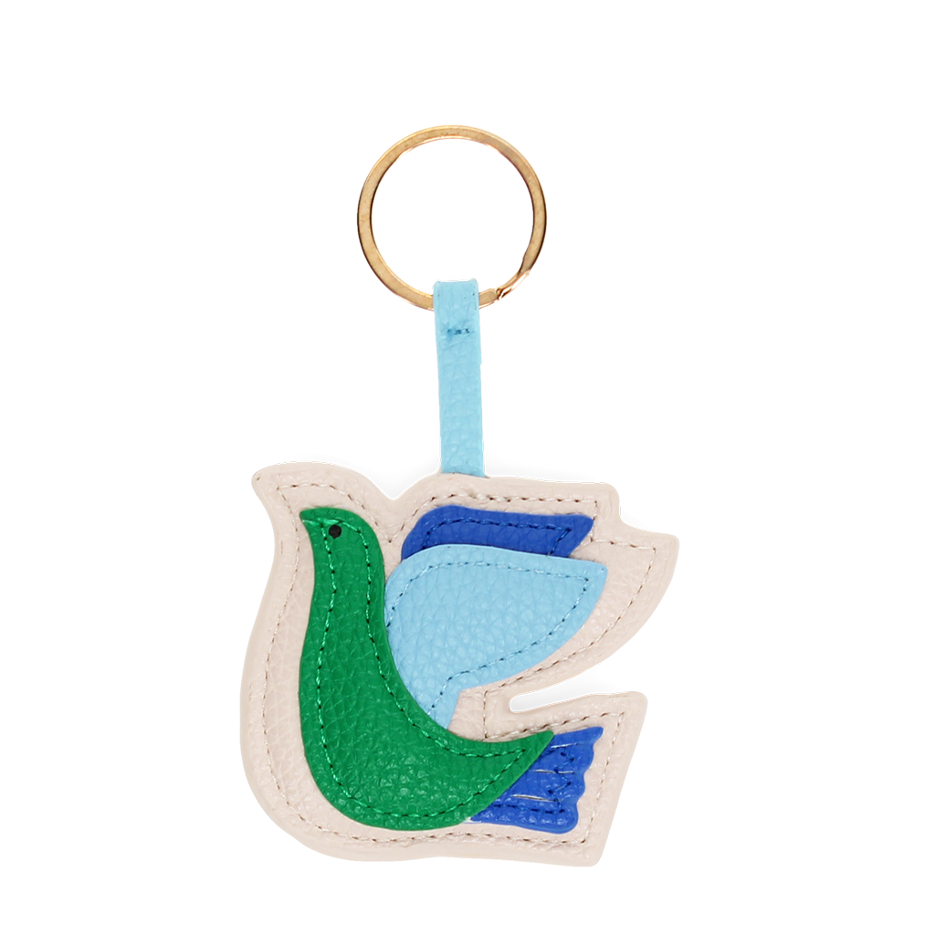 Faux leather keyring - Bird | ﻿Rex London