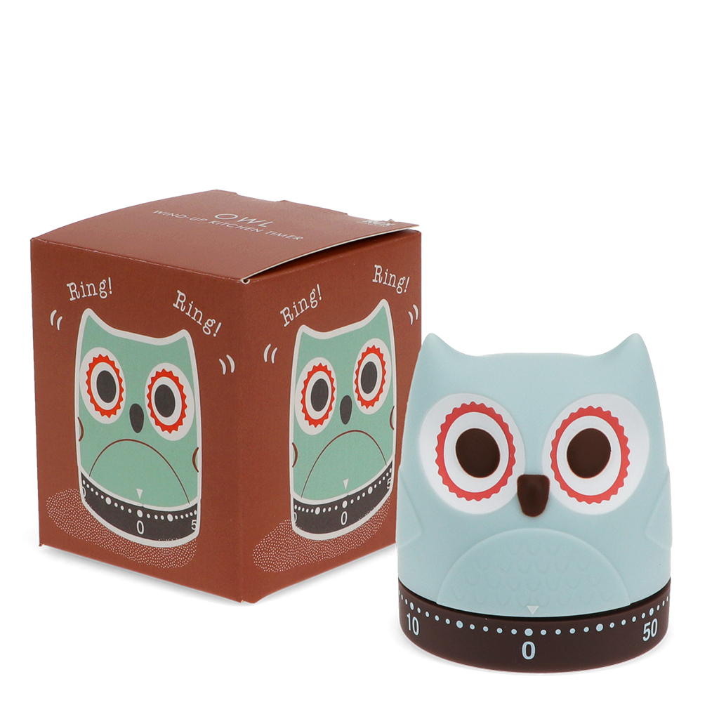 Wind-up kitchen timer - Owl | ﻿Rex London