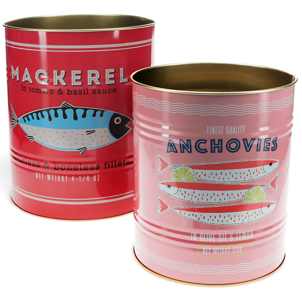 XL storage tins (set of 2) - Fish | ﻿Rex London