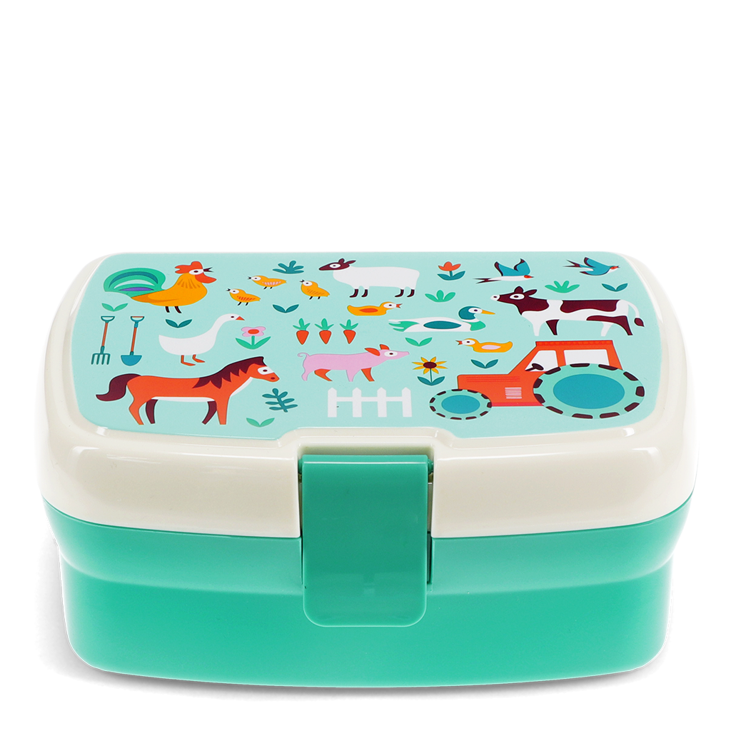Lunch box with tray - Farmyard | ﻿Rex London