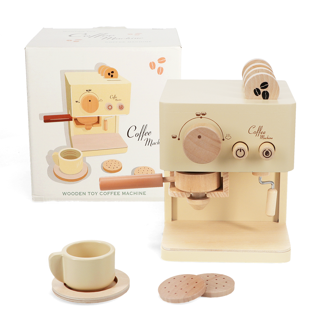 Wooden toy coffee machine playset | ﻿Rex London