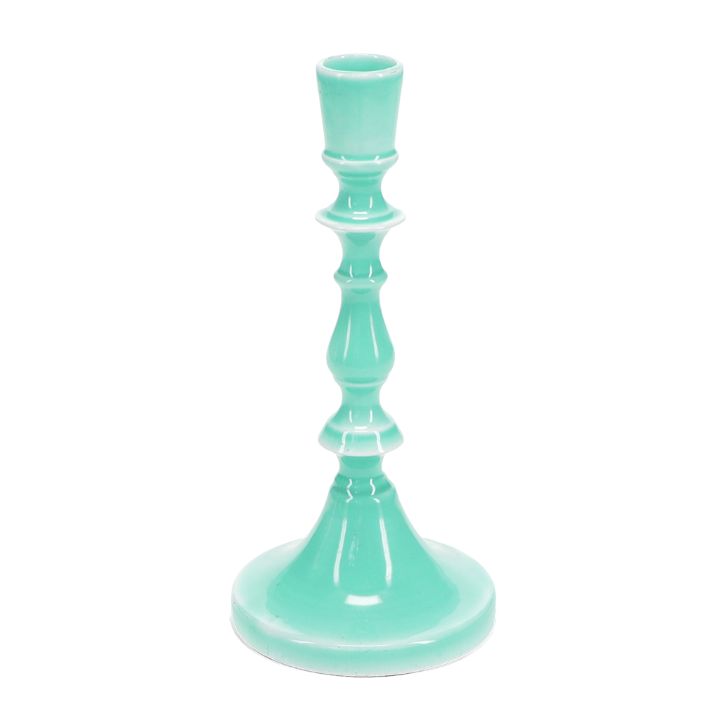 Enamel candlestick (19cm) - Aqua | ﻿Rex London