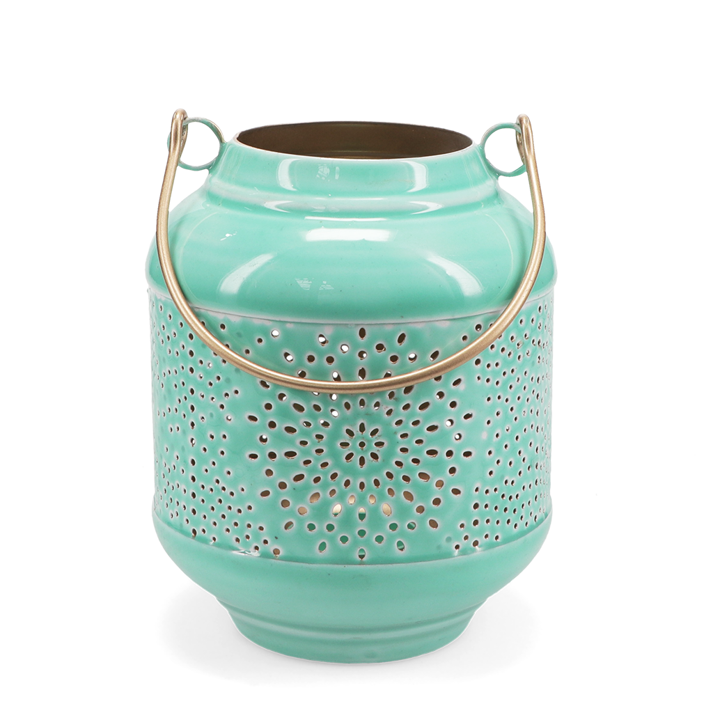 Enamel tealight lantern - Aqua | ﻿Rex London