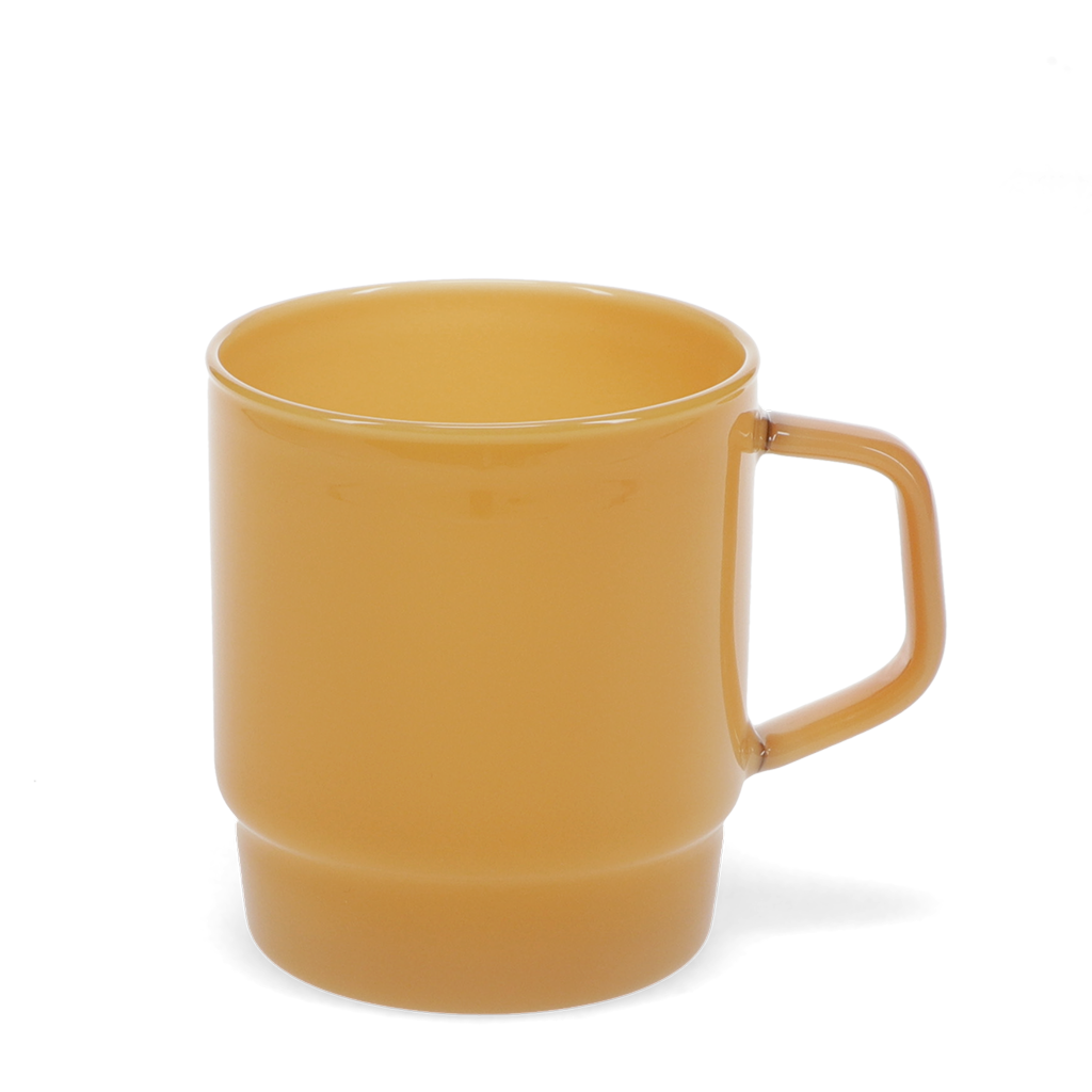 Stacking glass coffee cup 280ml - Light topaz | ﻿Rex London