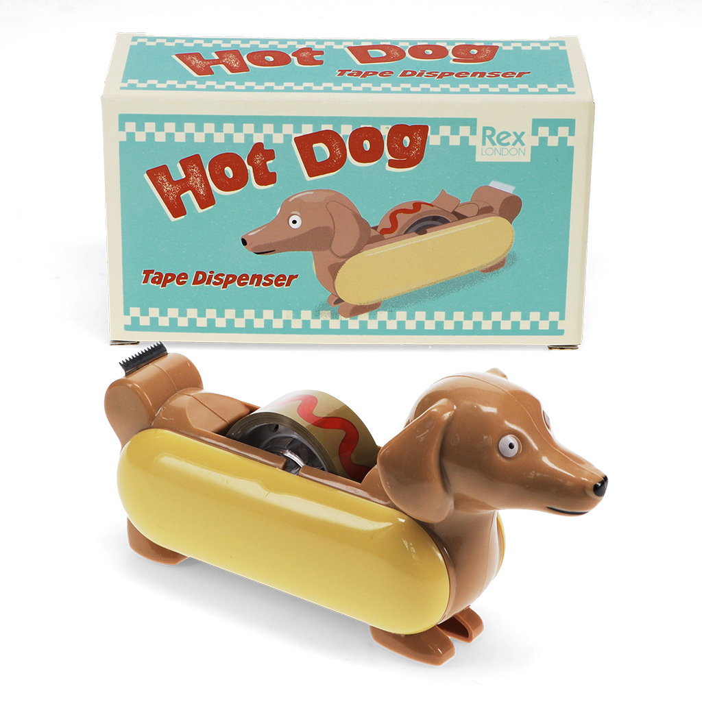 Tape dispenser with roll of tape - Hot Dog | ﻿Rex London