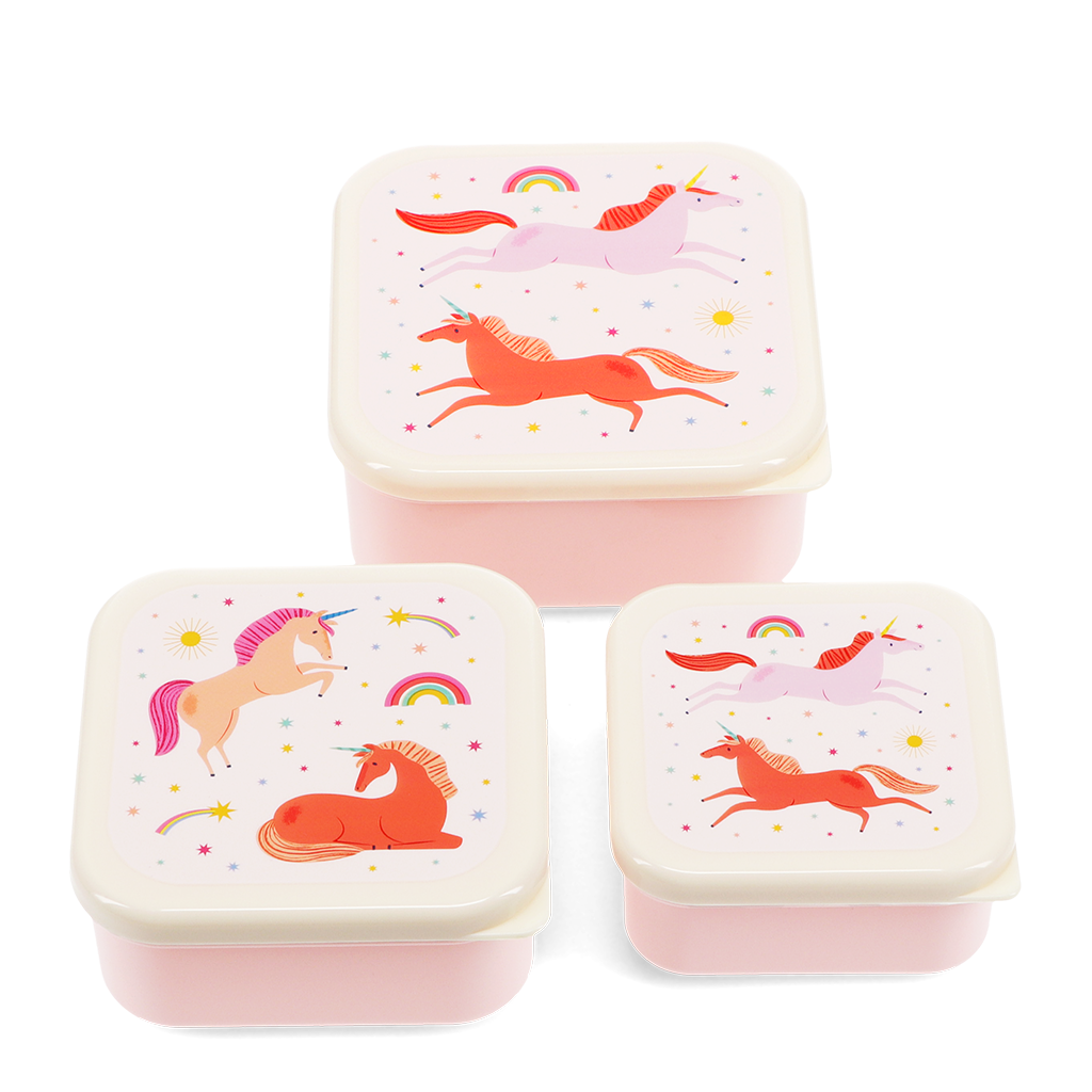 Snack boxes (set of 3) - Unicorn | ﻿Rex London