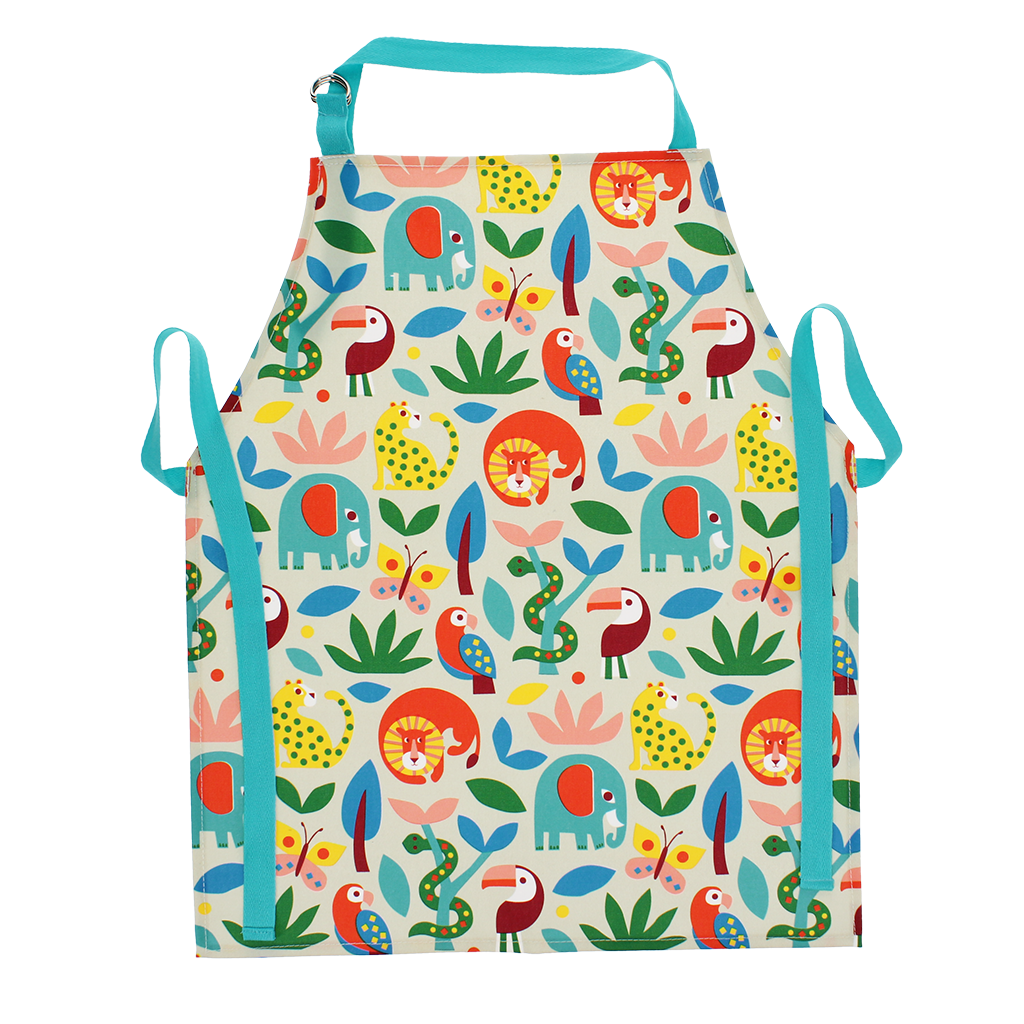 Wipeable cotton children's apron - Wild Wonders | ﻿Rex London