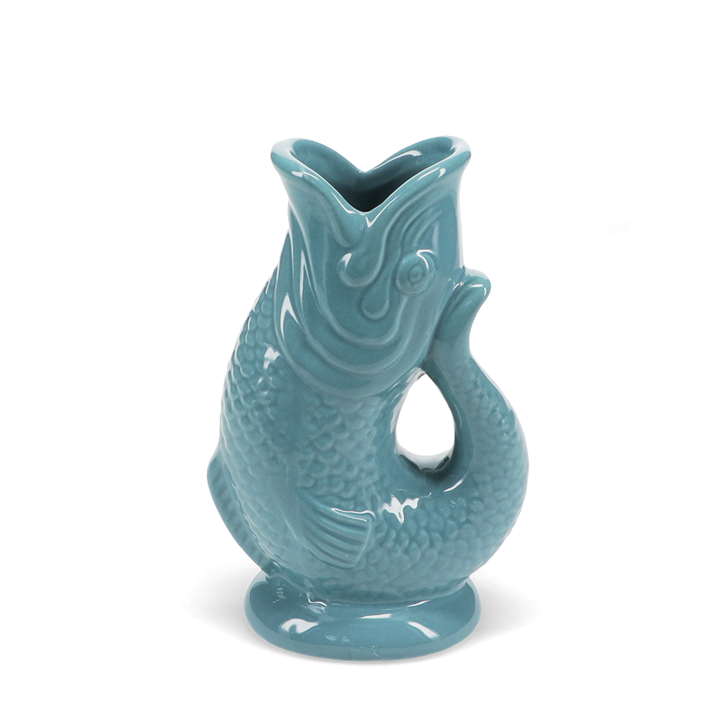 Ceramic fish vase - Blue | ﻿Rex London