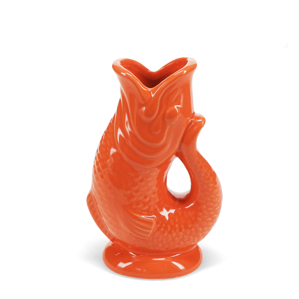 Ceramic fish vase - Orange | ﻿Rex London