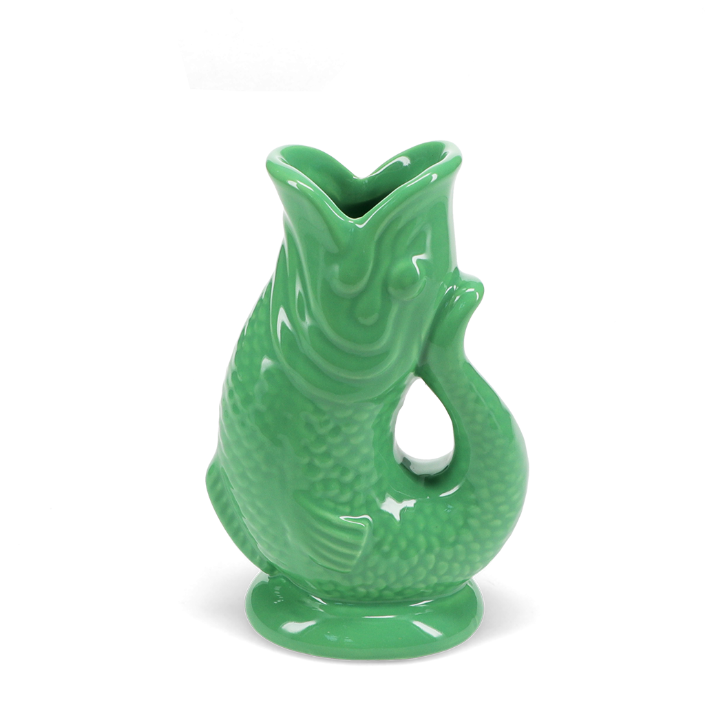 Ceramic fish vase - Green | ﻿Rex London