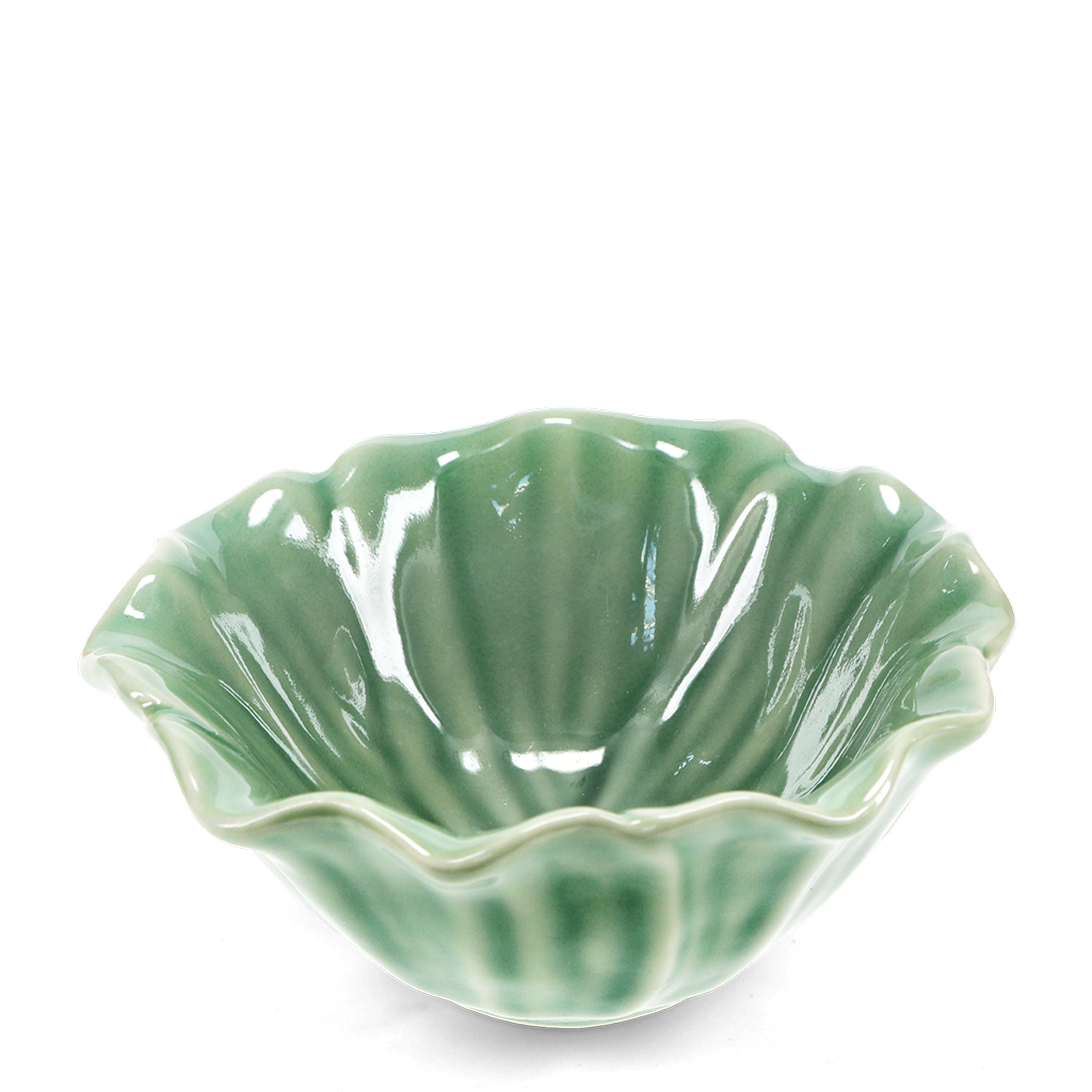 Ceramic flower bowl 13cm - Green | ﻿Rex London