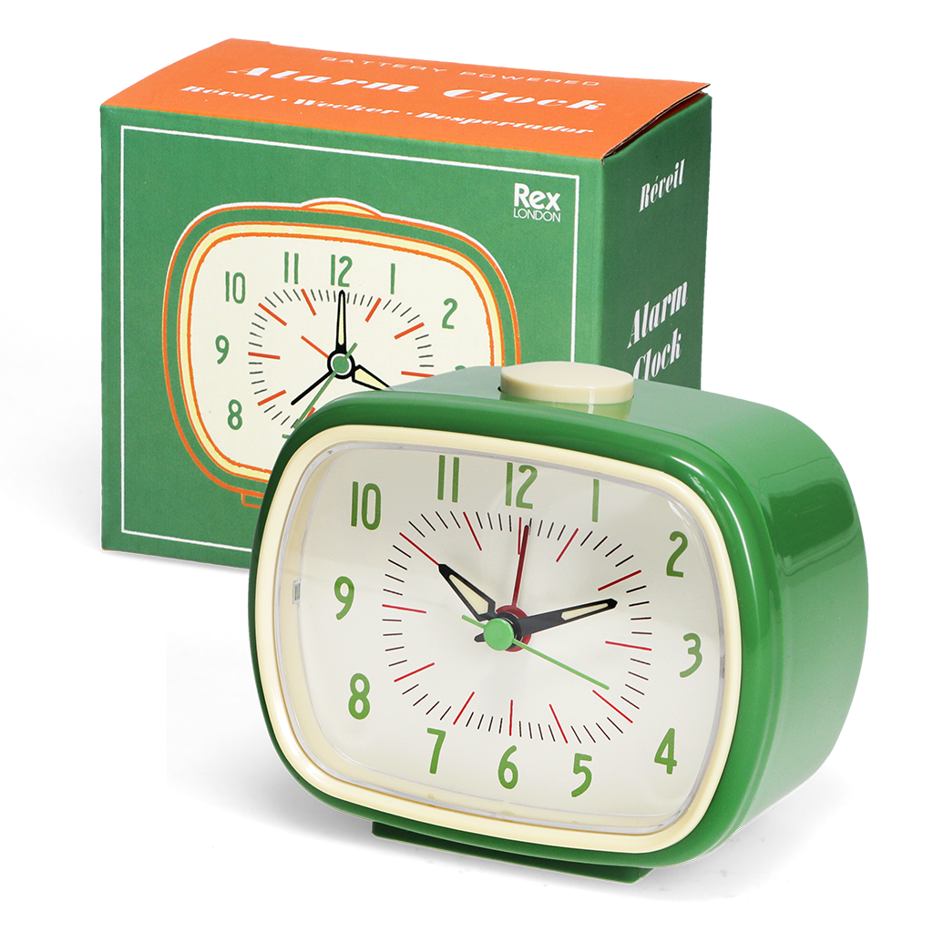 Retro alarm clock - Green | ﻿Rex London